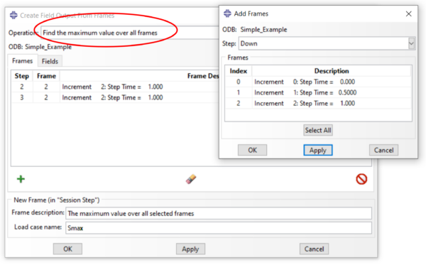 Calculation of field outputs from frames in Abaqus/CAE and Abaqus ...