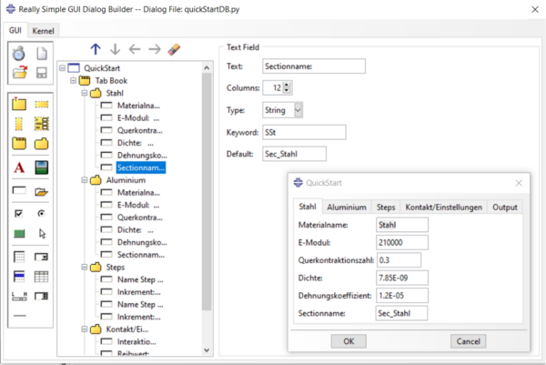 Abaqus/CAE: QuickStart Plugin with RSG Dialog Builder - PLM Blog & Knowledge Center