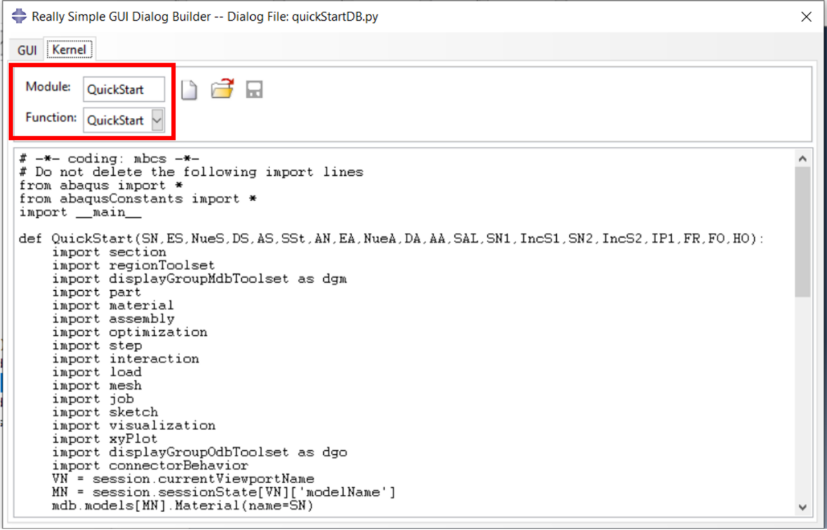 Abaqus/CAE: QuickStart Plugin with RSG Dialog Builder - PLM Blog & Knowledge Center