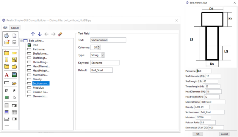 RSG Dialog Builder in Abaqus/CAE – Generation of screws - PLM Blog & Knowledge Center