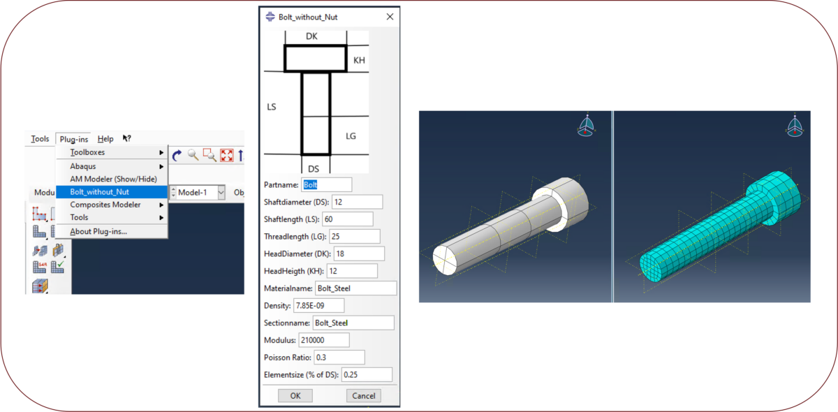RSG Dialog Builder in Abaqus/CAE – Generation of screws - PLM Blog ...